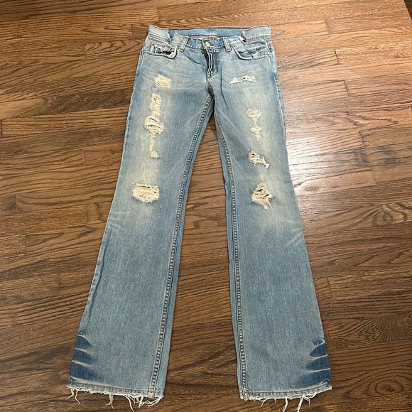 Armani Exchange | Jeans | Armani Exchange Flared Distressed Jeans Size ...